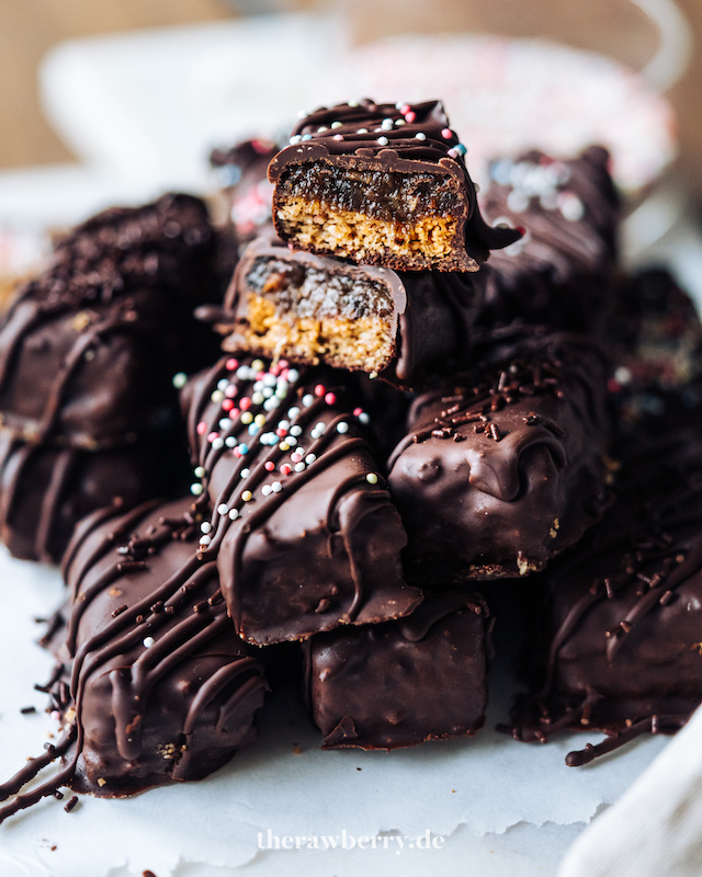 Gesunde Karamell Kaffee Riegel - wie "Twix"